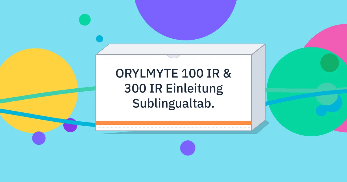Symbolbild: Packung mit der Aufschrift ORYLMYTE 100 IR & 300 IR Einleitung Sublingualtab. (PZN 18755236) – Verfügbarkeit und Bezug in Apotheken in Frankfurt am Main