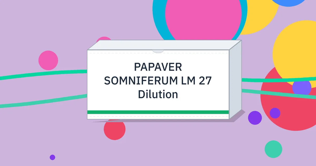 Symbolbild: Packung mit der Aufschrift PAPAVER SOMNIFERUM LM 27 Dilution (PZN 12976025) – Verfügbarkeit und Bezug in Apotheken in Frankfurt am Main