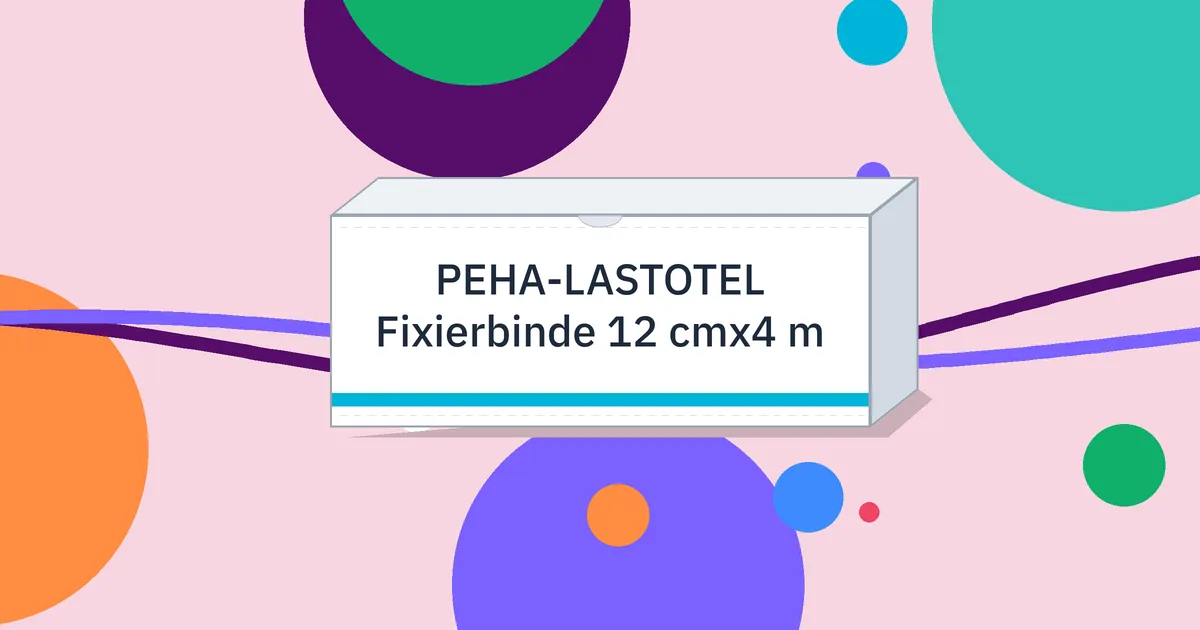Symbolbild: Packung mit der Aufschrift PEHA-LASTOTEL Fixierbinde 12 cmx4 m (PZN 17452628) – Verfügbarkeit und Bezug in Apotheken in Frankfurt am Main