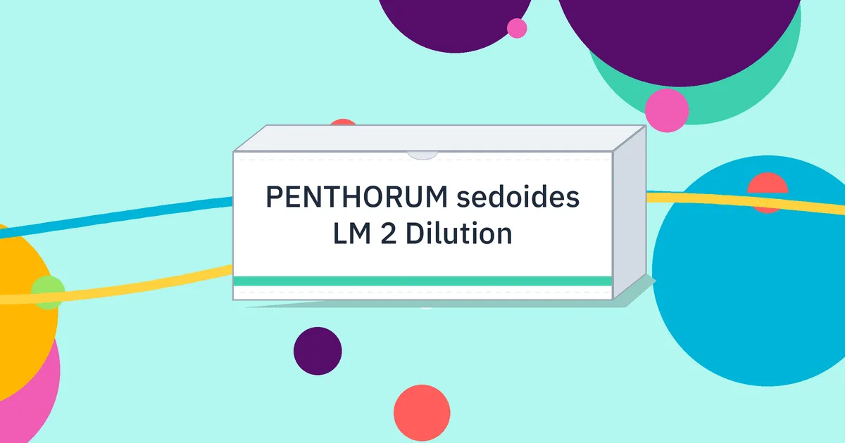 Symbolbild: Packung mit der Aufschrift PENTHORUM sedoides LM 2 Dilution (PZN 13634516) – Verfügbarkeit und Bezug in Apotheken in Frankfurt am Main