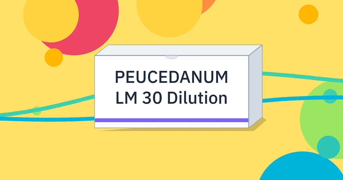 Symbolbild: Packung mit der Aufschrift PEUCEDANUM LM 30 Dilution (PZN 13636716) – Verfügbarkeit und Bezug in Apotheken in Frankfurt am Main
