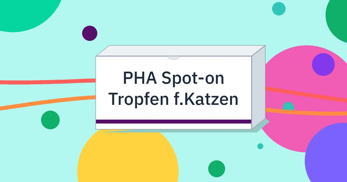 Symbolbild: Packung mit der Aufschrift PHA Spot-on Tropfen f.Katzen (PZN 15782215) – Verfügbarkeit und Bezug in Apotheken in Frankfurt am Main