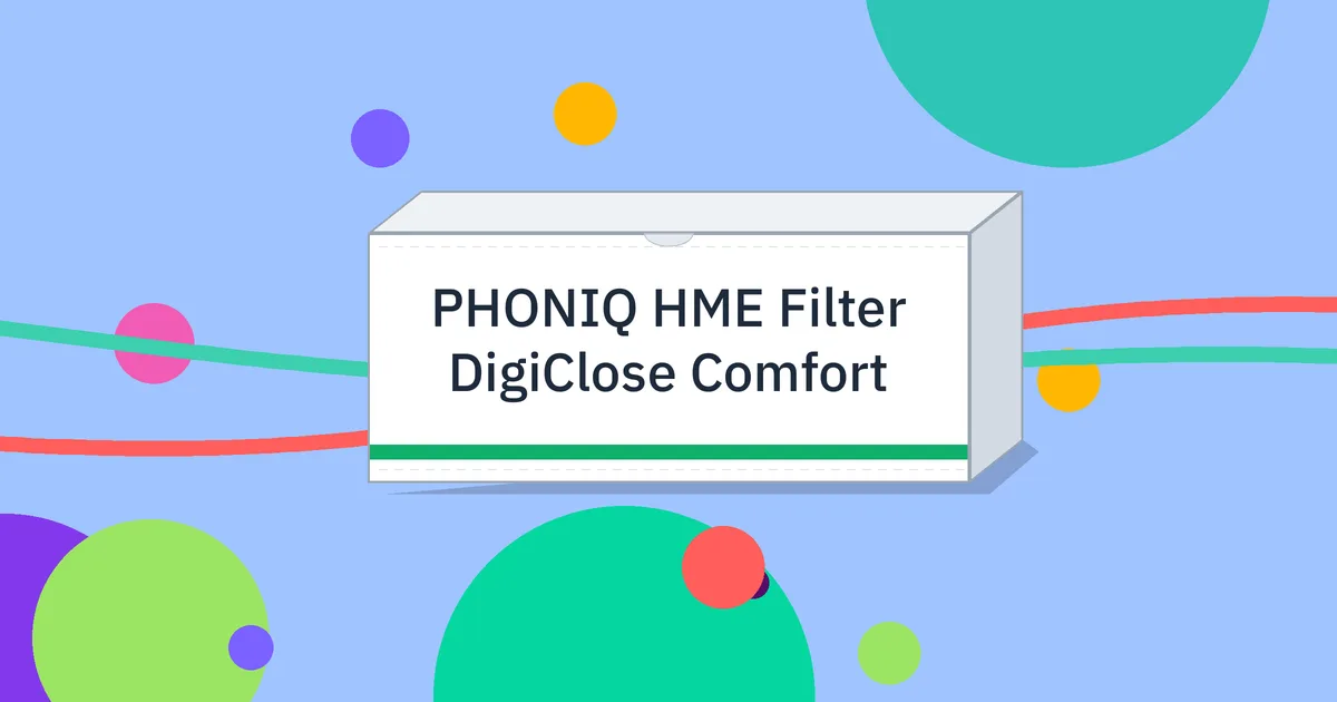 Symbolbild: Packung mit der Aufschrift PHONIQ HME Filter DigiClose Comfort (PZN 17381472) – Verfügbarkeit und Bezug in Apotheken in Frankfurt am Main
