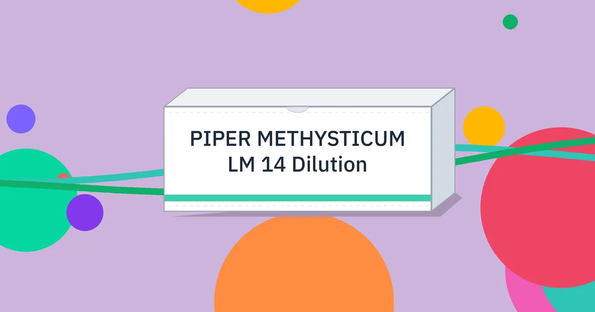 Symbolbild: Packung mit der Aufschrift PIPER METHYSTICUM LM 14 Dilution (PZN 13643432) – Verfügbarkeit und Bezug in Apotheken in Frankfurt am Main