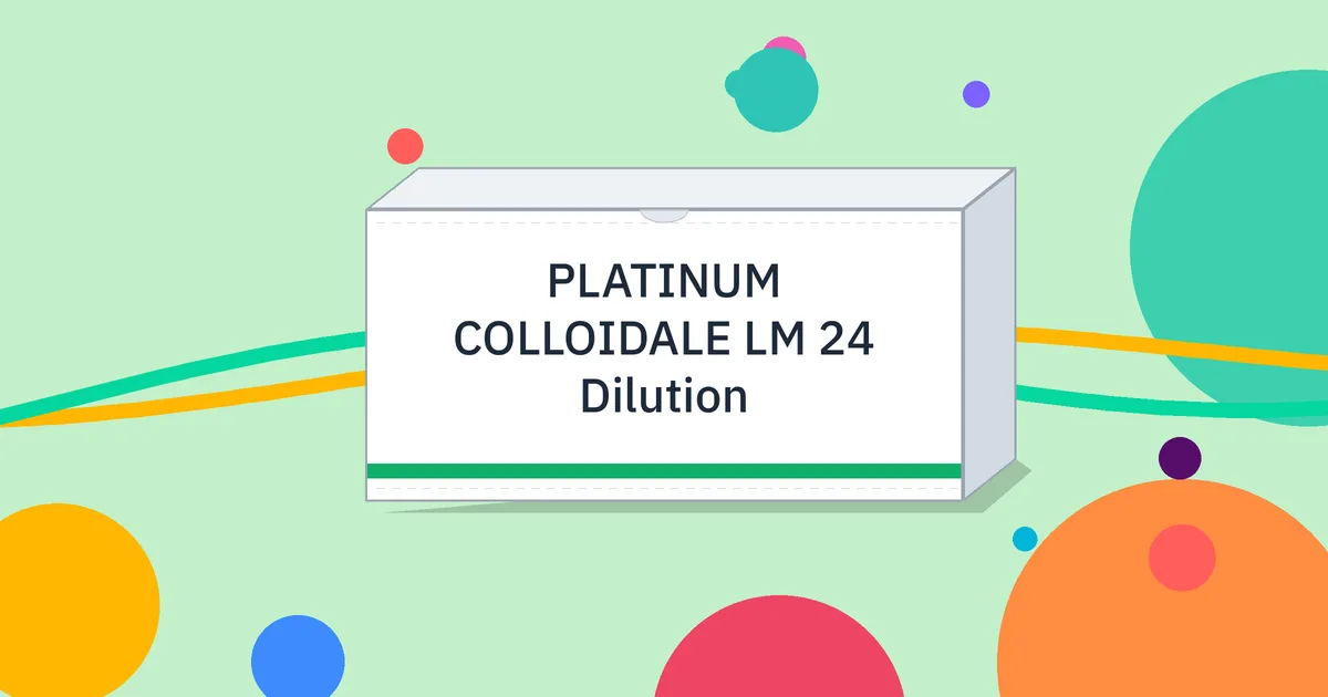 Symbolbild: Packung mit der Aufschrift PLATINUM COLLOIDALE LM 24 Dilution (PZN 13038062) – Verfügbarkeit und Bezug in Apotheken in Frankfurt am Main