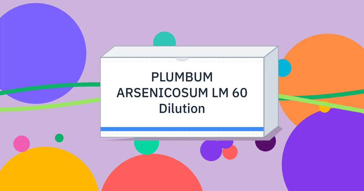 Symbolbild: Packung mit der Aufschrift PLUMBUM ARSENICOSUM LM 60 Dilution (PZN 13039541) – Verfügbarkeit und Bezug in Apotheken in Frankfurt am Main