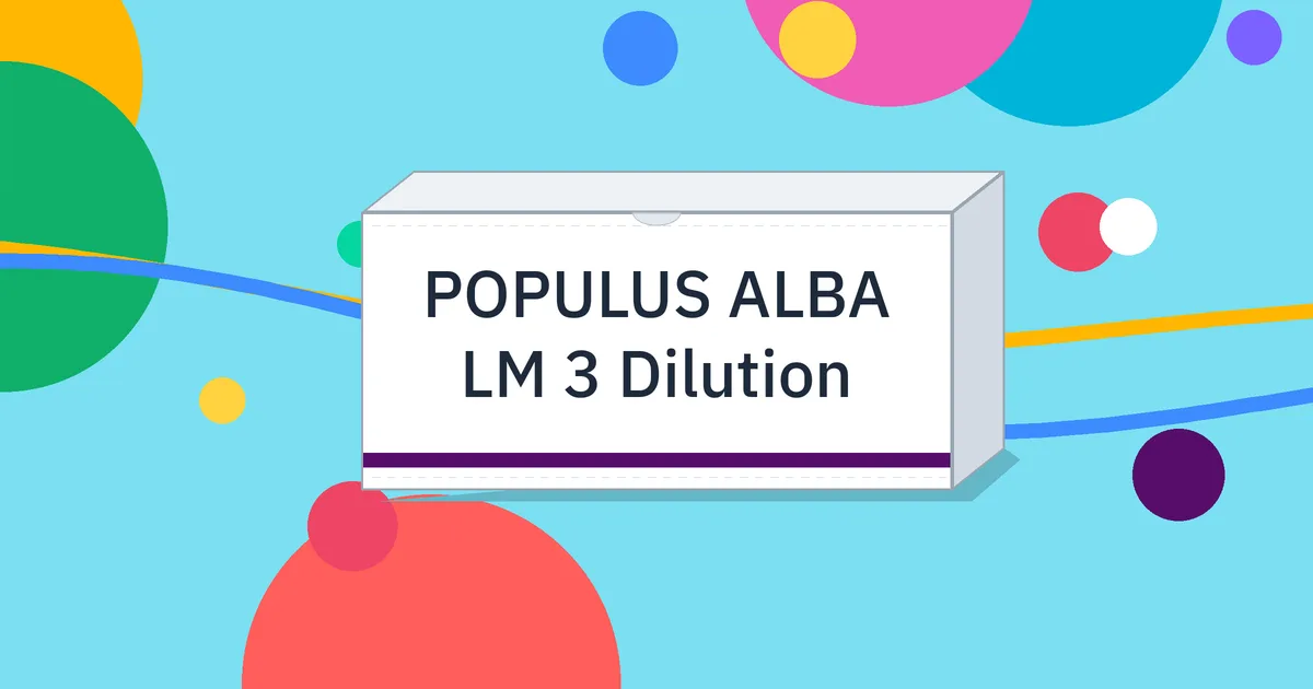 Symbolbild: Packung mit der Aufschrift POPULUS ALBA LM 3 Dilution (PZN 13663682) – Verfügbarkeit und Bezug in Apotheken in Frankfurt am Main