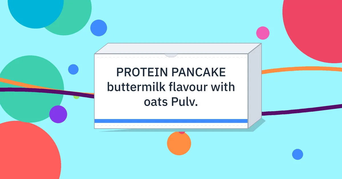 Symbolbild: Packung mit der Aufschrift PROTEIN PANCAKE buttermilk flavour with oats Pulv. (PZN 14137843) – Verfügbarkeit und Bezug in Apotheken in Frankfurt am Main