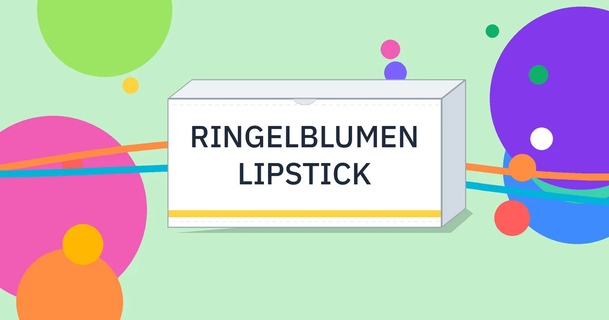 Symbolbild: Packung mit der Aufschrift RINGELBLUMEN LIPSTICK (PZN 19769648) – Verfügbarkeit und Bezug in Apotheken in Frankfurt am Main