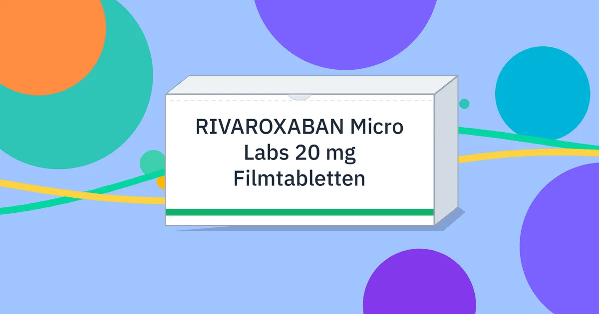 Symbolbild: Packung mit der Aufschrift RIVAROXABAN Micro Labs 20 mg Filmtabletten (PZN 20165306) – Verfügbarkeit und Bezug in Apotheken in Frankfurt am Main