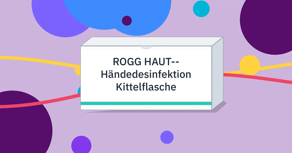 Symbolbild: Packung mit der Aufschrift ROGG HAUT--Händedesinfektion Kittelflasche (PZN 09016818) – Verfügbarkeit und Bezug in Apotheken in Frankfurt am Main