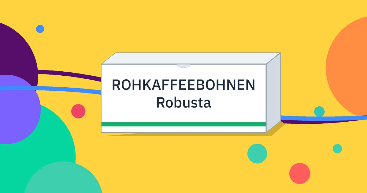 Symbolbild: Packung mit der Aufschrift ROHKAFFEEBOHNEN Robusta (PZN 17189467) – Verfügbarkeit und Bezug in Apotheken in Frankfurt am Main