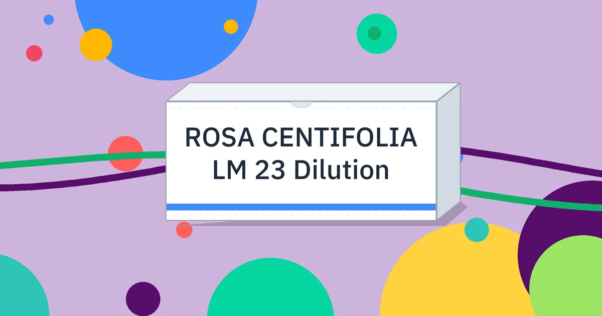 Symbolbild: Packung mit der Aufschrift ROSA CENTIFOLIA LM 23 Dilution (PZN 13055959) – Verfügbarkeit und Bezug in Apotheken in Frankfurt am Main