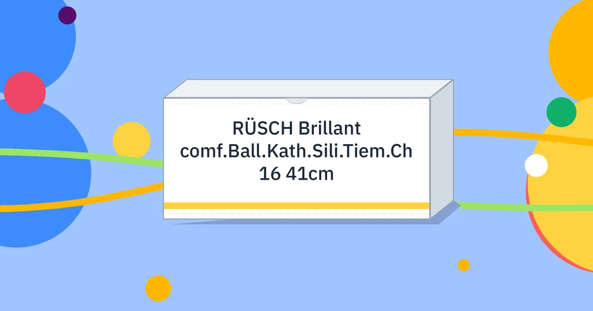 Symbolbild: Packung mit der Aufschrift RÜSCH Brillant comf.Ball.Kath.Sili.Tiem.Ch 16 41cm (PZN 02370037) – Verfügbarkeit und Bezug in Apotheken in Frankfurt am Main