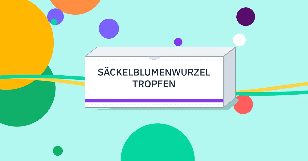 Symbolbild: Packung mit der Aufschrift SÄCKELBLUMENWURZEL TROPFEN (PZN 14283220) – Verfügbarkeit und Bezug in Apotheken in Frankfurt am Main