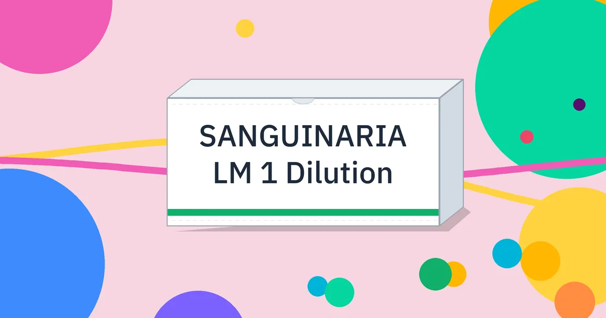 Symbolbild: Packung mit der Aufschrift SANGUINARIA LM 1 Dilution (PZN 13180759) – Verfügbarkeit und Bezug in Apotheken in Frankfurt am Main