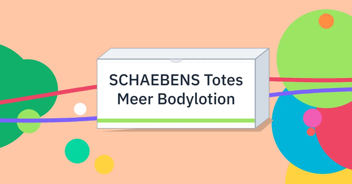 Symbolbild: Packung mit der Aufschrift SCHAEBENS Totes Meer Bodylotion (PZN 11223803) – Verfügbarkeit und Bezug in Apotheken in Frankfurt am Main