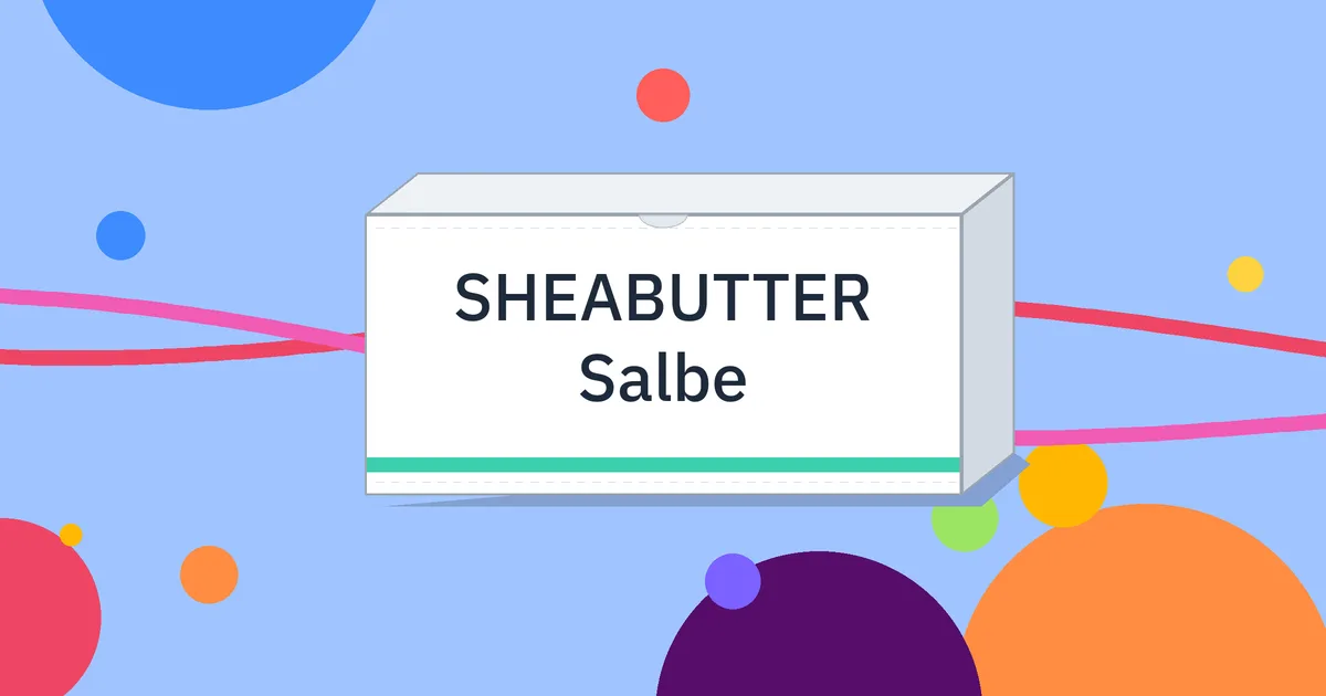 Symbolbild: Packung mit der Aufschrift SHEABUTTER Salbe (PZN 16865386) – Verfügbarkeit und Bezug in Apotheken in Frankfurt am Main