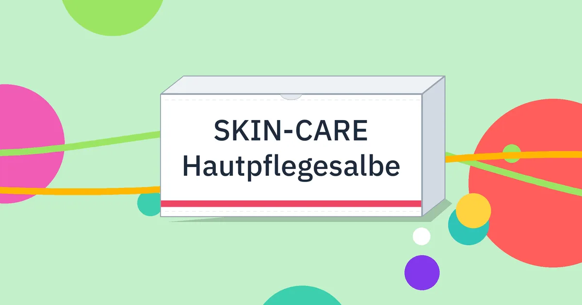 Symbolbild: Packung mit der Aufschrift SKIN-CARE Hautpflegesalbe (PZN 00289733) – Verfügbarkeit und Bezug in Apotheken in Frankfurt am Main