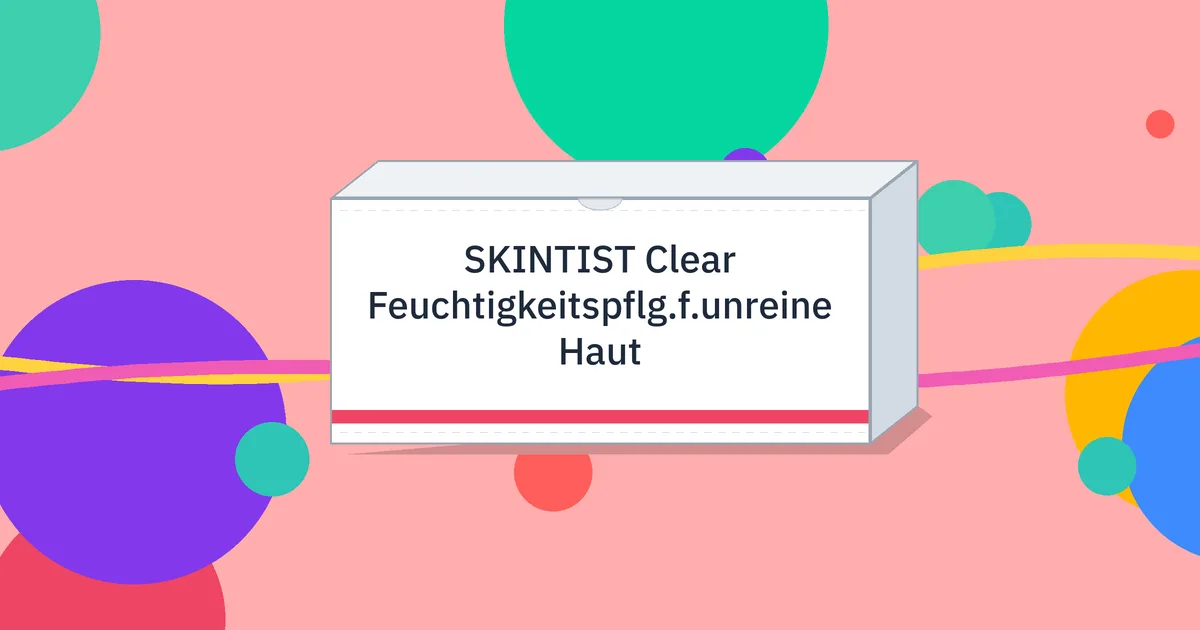 Symbolbild: Packung mit der Aufschrift SKINTIST Clear Feuchtigkeitspflg.f.unreine Haut (PZN 17607203) – Verfügbarkeit und Bezug in Apotheken in Frankfurt am Main