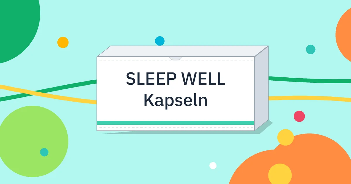 Symbolbild: Packung mit der Aufschrift SLEEP WELL Kapseln (PZN 18488953) – Verfügbarkeit und Bezug in Apotheken in Frankfurt am Main