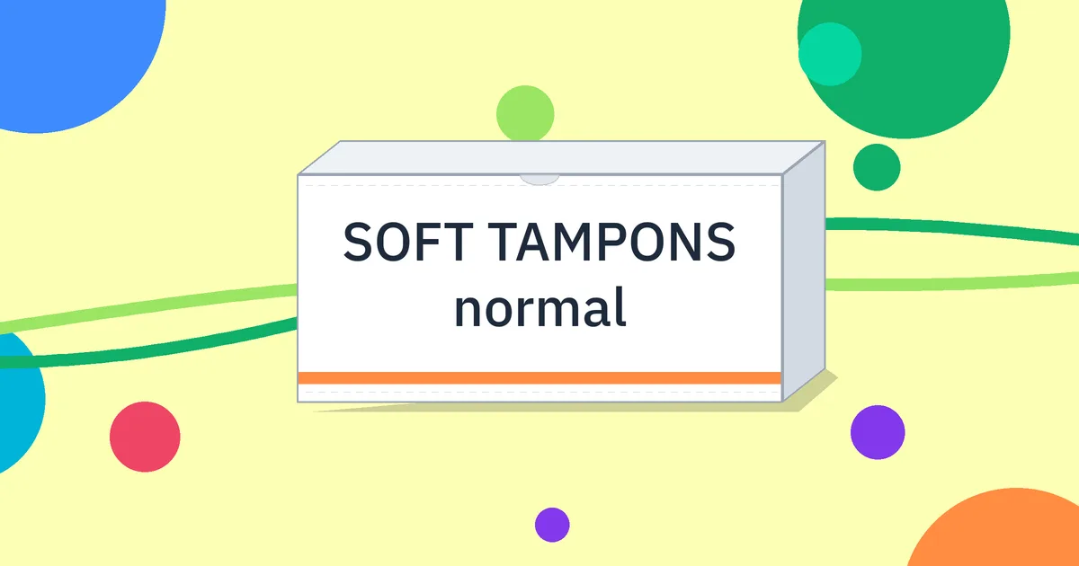Symbolbild: Packung mit der Aufschrift SOFT TAMPONS normal (PZN 09750257) – Verfügbarkeit und Bezug in Apotheken in Frankfurt am Main