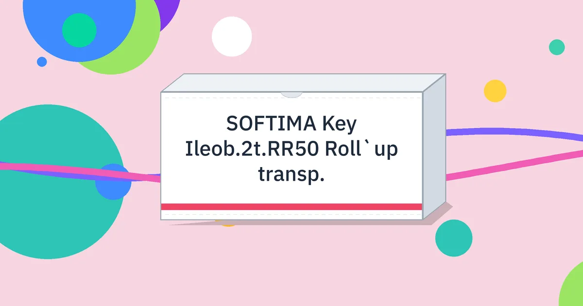 Symbolbild: Packung mit der Aufschrift SOFTIMA Key Ileob.2t.RR50 Roll`up transp. (PZN 00093409) – Verfügbarkeit und Bezug in Apotheken in Frankfurt am Main