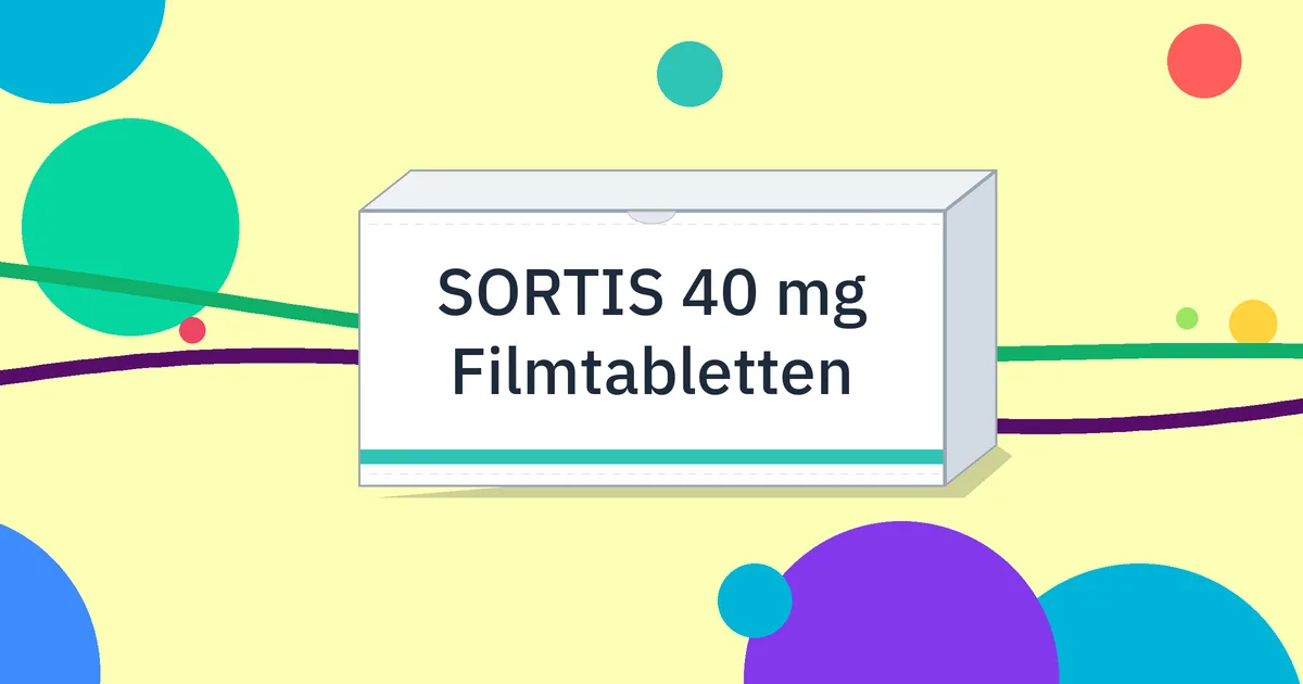 Symbolbild: Packung mit der Aufschrift SORTIS 40 mg Filmtabletten (PZN 00323140) – Verfügbarkeit und Bezug in Apotheken in Frankfurt am Main