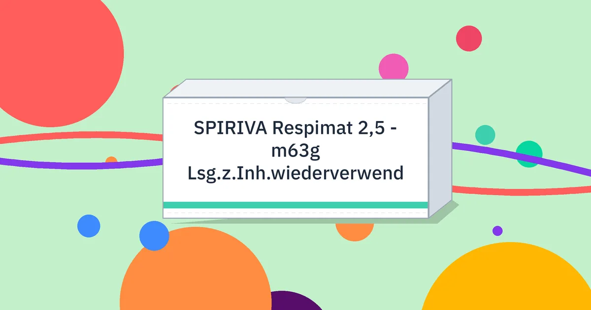 Symbolbild: Packung mit der Aufschrift SPIRIVA Respimat 2,5 -m63g Lsg.z.Inh.wiederverwend (PZN 16393740) – Verfügbarkeit und Bezug in Apotheken in Frankfurt am Main