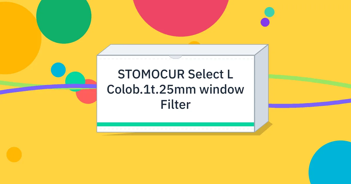 Symbolbild: Packung mit der Aufschrift STOMOCUR Select L Colob.1t.25mm window Filter (PZN 18239167) – Verfügbarkeit und Bezug in Apotheken in Frankfurt am Main