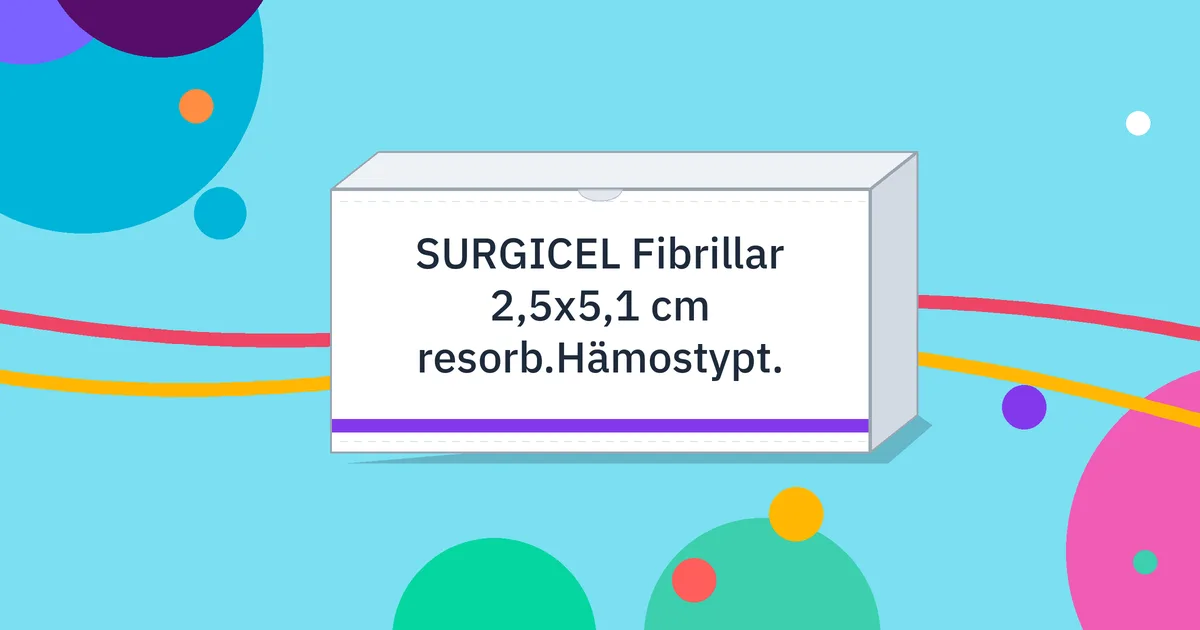 Symbolbild: Packung mit der Aufschrift SURGICEL Fibrillar 2,5x5,1 cm resorb.Hämostypt. (PZN 18799096) – Verfügbarkeit und Bezug in Apotheken in Frankfurt am Main