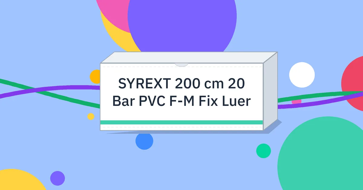 Symbolbild: Packung mit der Aufschrift SYREXT 200 cm 20 Bar PVC F-M Fix Luer (PZN 17899045) – Verfügbarkeit und Bezug in Apotheken in Frankfurt am Main