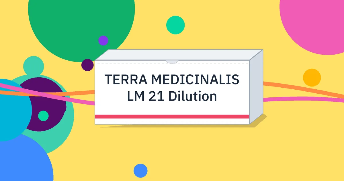 Symbolbild: Packung mit der Aufschrift TERRA MEDICINALIS LM 21 Dilution (PZN 13217190) – Verfügbarkeit und Bezug in Apotheken in Frankfurt am Main