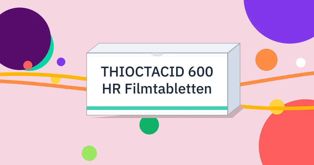 Symbolbild: Packung mit der Aufschrift THIOCTACID 600 HR Filmtabletten (PZN 08591294) – Verfügbarkeit und Bezug in Apotheken in Frankfurt am Main