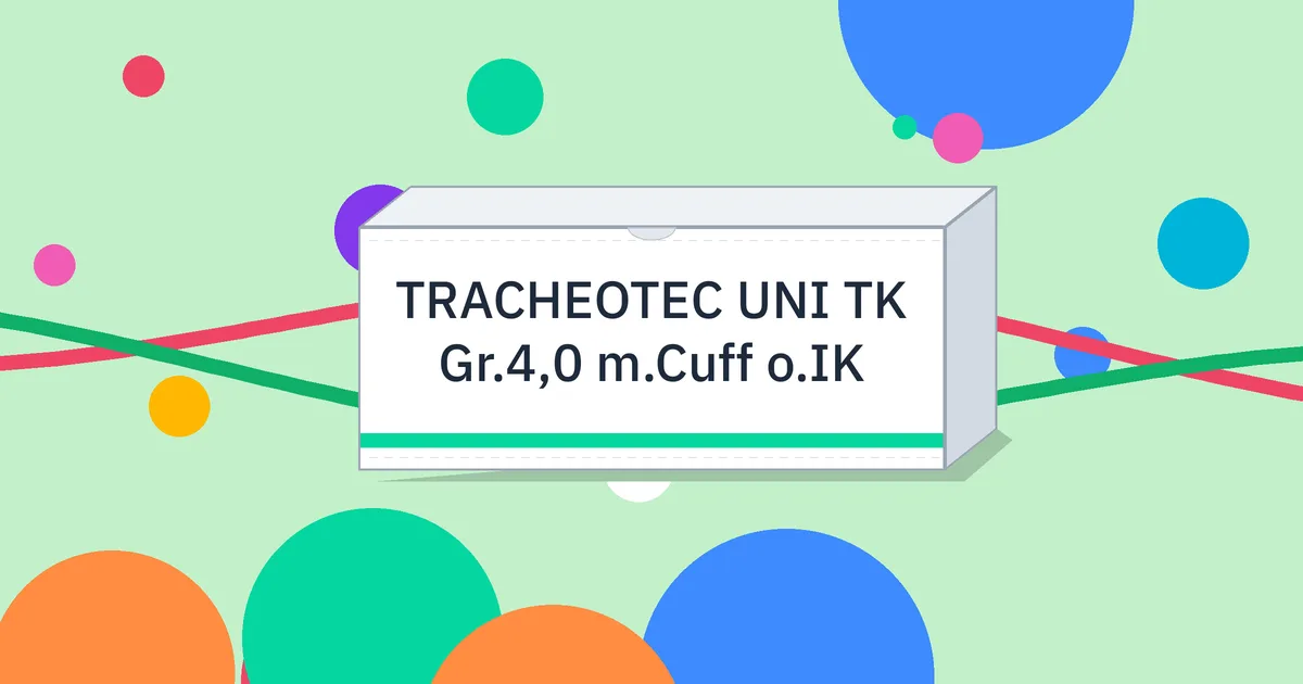 Symbolbild: Packung mit der Aufschrift TRACHEOTEC UNI TK Gr.4,0 m.Cuff o.IK (PZN 10316201) – Verfügbarkeit und Bezug in Apotheken in Frankfurt am Main