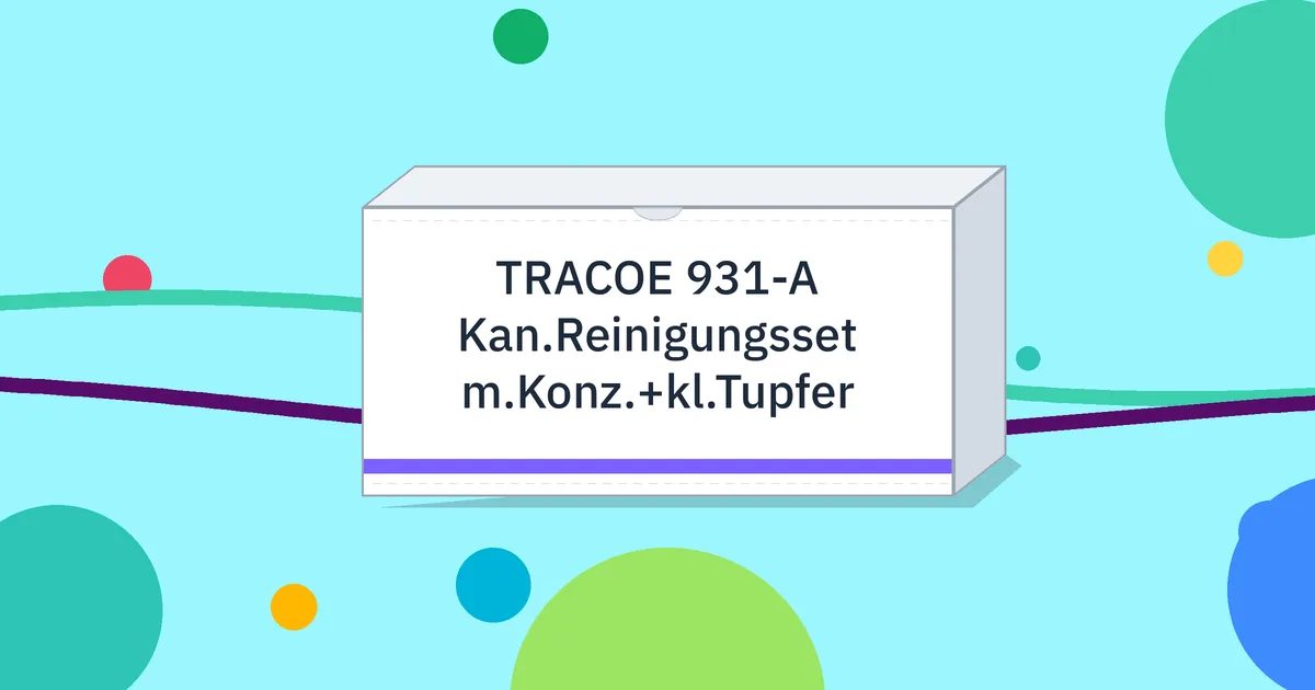 Symbolbild: Packung mit der Aufschrift TRACOE 931-A Kan.Reinigungsset m.Konz.+kl.Tupfer (PZN 02721531) – Verfügbarkeit und Bezug in Apotheken in Frankfurt am Main