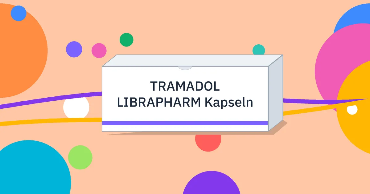 Symbolbild: Packung mit der Aufschrift TRAMADOL LIBRAPHARM Kapseln (PZN 06817908) – Verfügbarkeit und Bezug in Apotheken in Frankfurt am Main