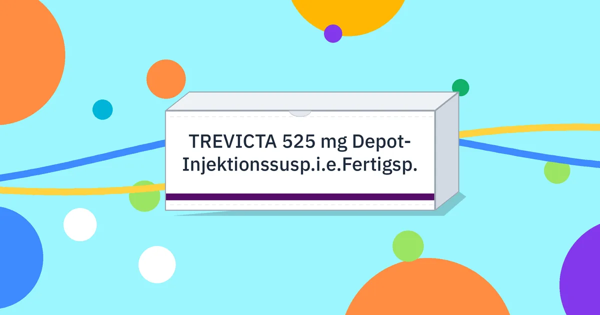 Symbolbild: Packung mit der Aufschrift TREVICTA 525 mg Depot-Injektionssusp.i.e.Fertigsp. (PZN 19075503) – Verfügbarkeit und Bezug in Apotheken in Frankfurt am Main