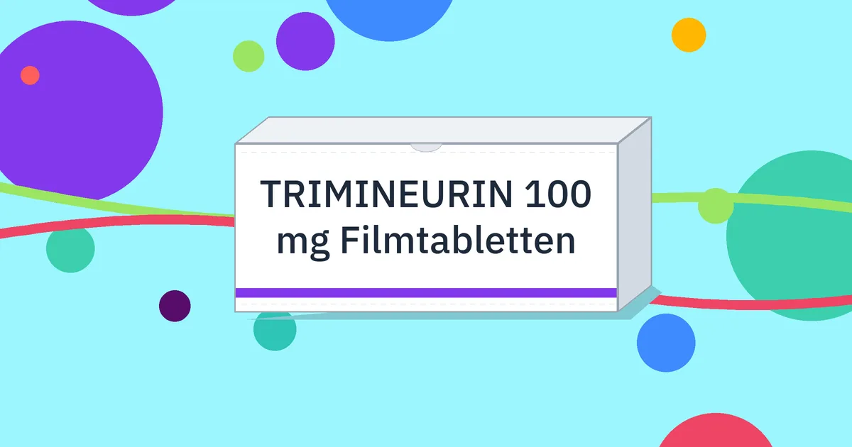 Symbolbild: Packung mit der Aufschrift TRIMINEURIN 100 mg Filmtabletten (PZN 01752972) – Verfügbarkeit und Bezug in Apotheken in Frankfurt am Main
