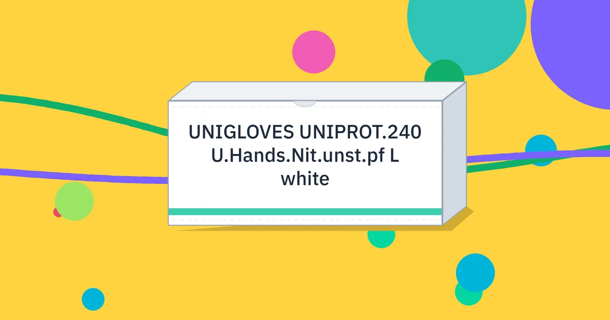 Symbolbild: Packung mit der Aufschrift UNIGLOVES UNIPROT.240 U.Hands.Nit.unst.pf L white (PZN 18101842) – Verfügbarkeit und Bezug in Apotheken in Frankfurt am Main
