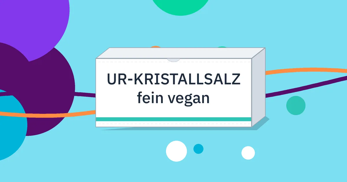 Symbolbild: Packung mit der Aufschrift UR-KRISTALLSALZ fein vegan (PZN 15248266) – Verfügbarkeit und Bezug in Apotheken in Frankfurt am Main