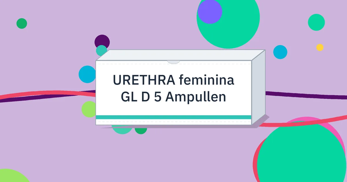 Symbolbild: Packung mit der Aufschrift URETHRA feminina GL D 5 Ampullen (PZN 03788655) – Verfügbarkeit und Bezug in Apotheken in Frankfurt am Main