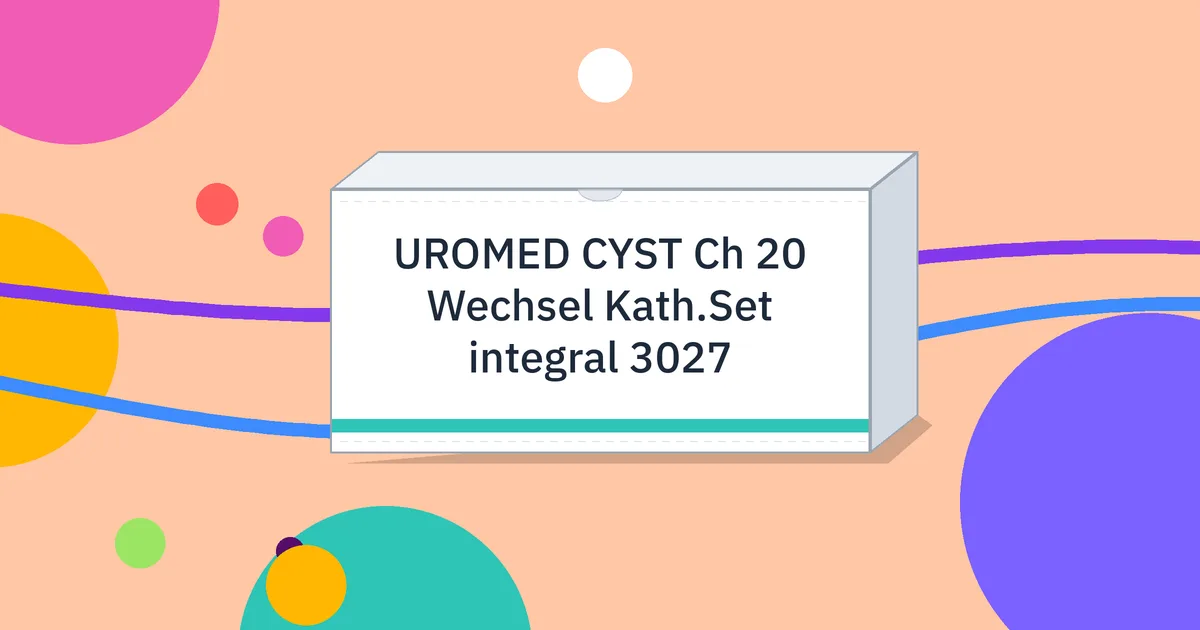 Symbolbild: Packung mit der Aufschrift UROMED CYST Ch 20 Wechsel Kath.Set integral 3027 (PZN 02927327) – Verfügbarkeit und Bezug in Apotheken in Frankfurt am Main