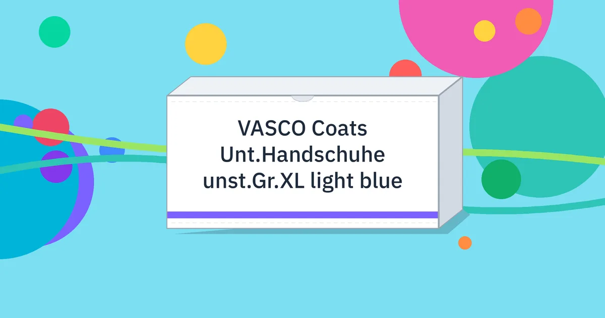 Symbolbild: Packung mit der Aufschrift VASCO Coats Unt.Handschuhe unst.Gr.XL light blue (PZN 19767282) – Verfügbarkeit und Bezug in Apotheken in Frankfurt am Main