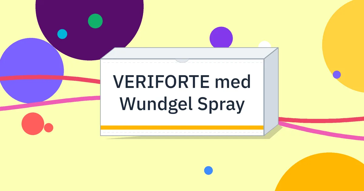 Symbolbild: Packung mit der Aufschrift VERIFORTE med Wundgel Spray (PZN 13860709) – Verfügbarkeit und Bezug in Apotheken in Frankfurt am Main