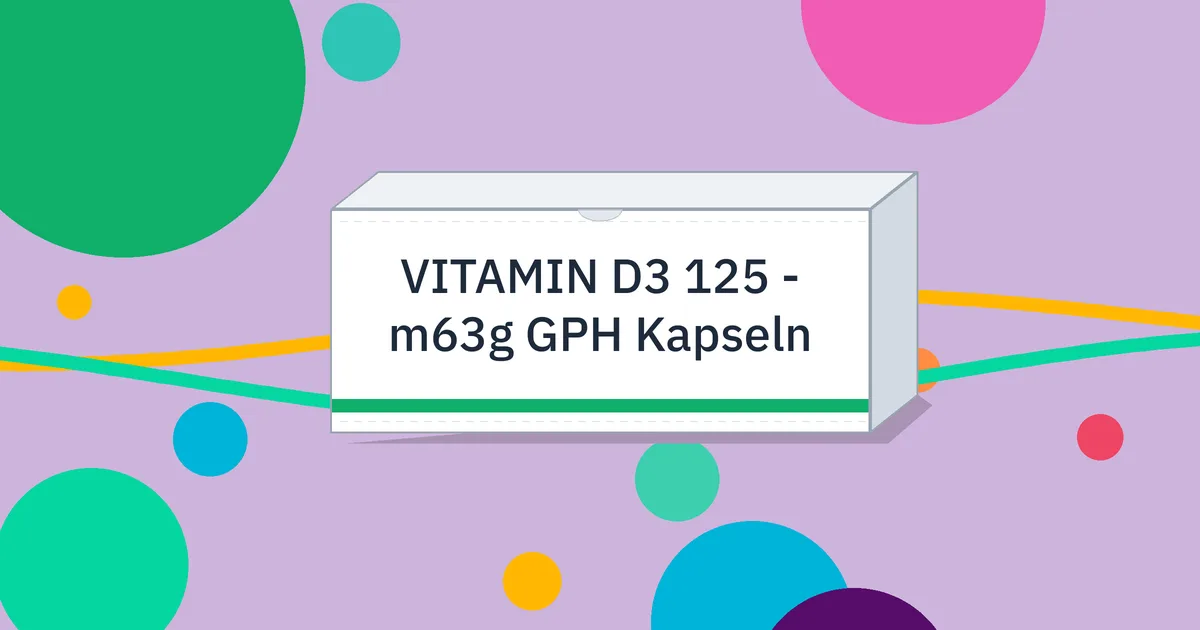 Symbolbild: Packung mit der Aufschrift VITAMIN D3 125 -m63g GPH Kapseln (PZN 11658234) – Verfügbarkeit und Bezug in Apotheken in Frankfurt am Main