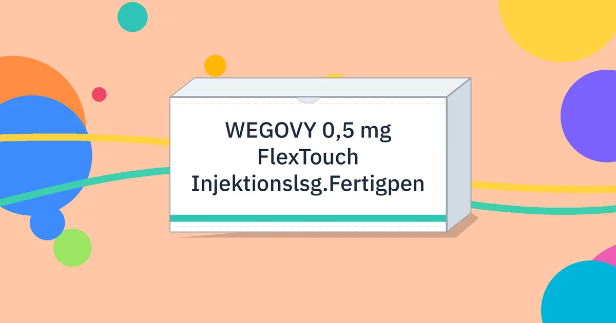 Symbolbild: Packung mit der Aufschrift WEGOVY 0,5 mg FlexTouch Injektionslsg.Fertigpen (PZN 19769200) – Verfügbarkeit und Bezug in Apotheken in Frankfurt am Main