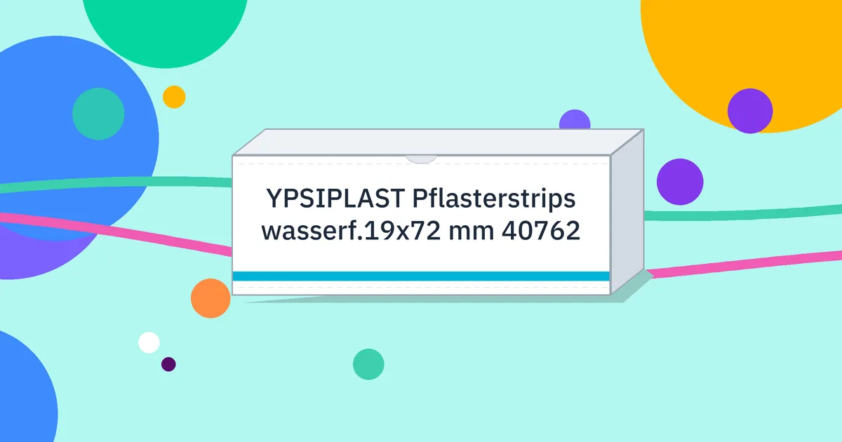 Symbolbild: Packung mit der Aufschrift YPSIPLAST Pflasterstrips wasserf.19x72 mm 40762 (PZN 02746643) – Verfügbarkeit und Bezug in Apotheken in Frankfurt am Main