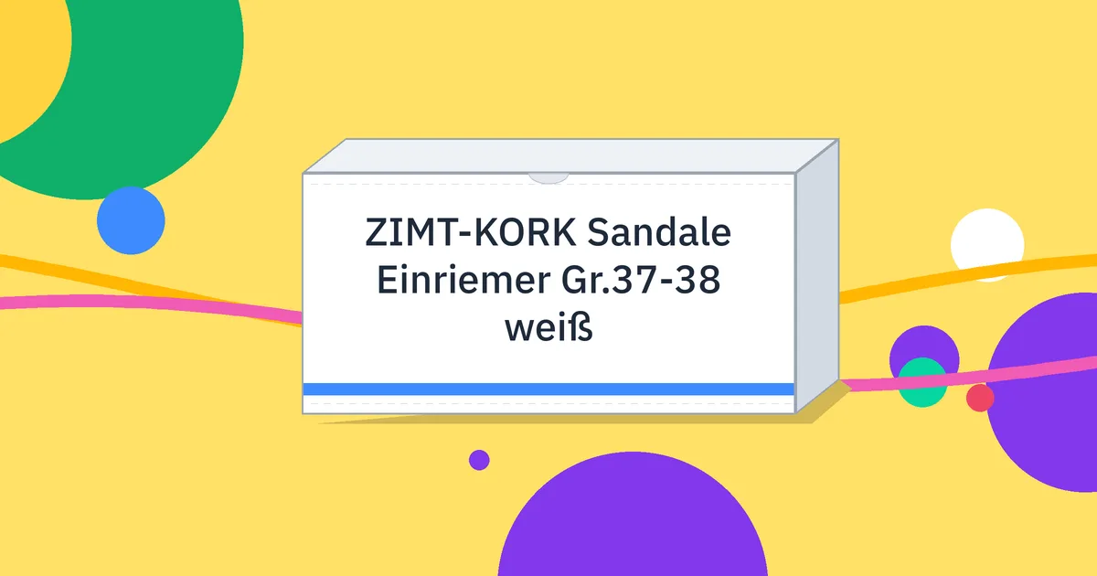 Symbolbild: Packung mit der Aufschrift ZIMT-KORK Sandale Einriemer Gr.37-38 weiß (PZN 18390846) – Verfügbarkeit und Bezug in Apotheken in Frankfurt am Main
