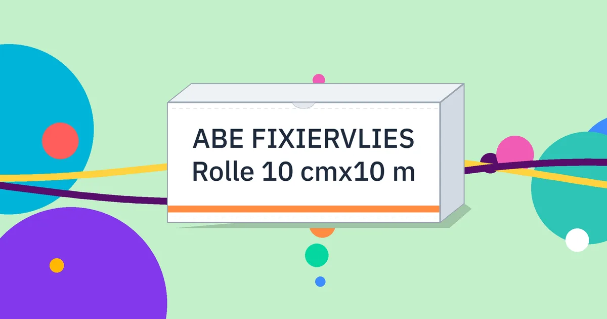 Symbolbild: Packung mit der Aufschrift ABE FIXIERVLIES Rolle 10 cmx10 m (PZN 06168686) – Verfügbarkeit und Bezug in Apotheken in Frankfurt am Main
